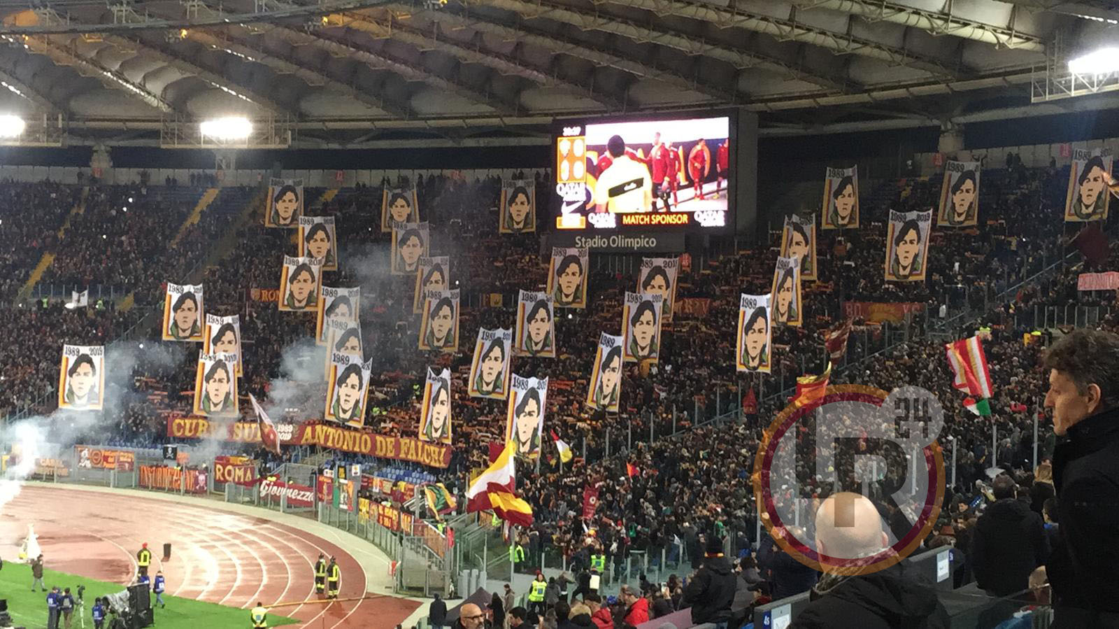 Roma-Milan: dalla Curva Sud il tributo ad Antonio De Falchi (FOTO e ...