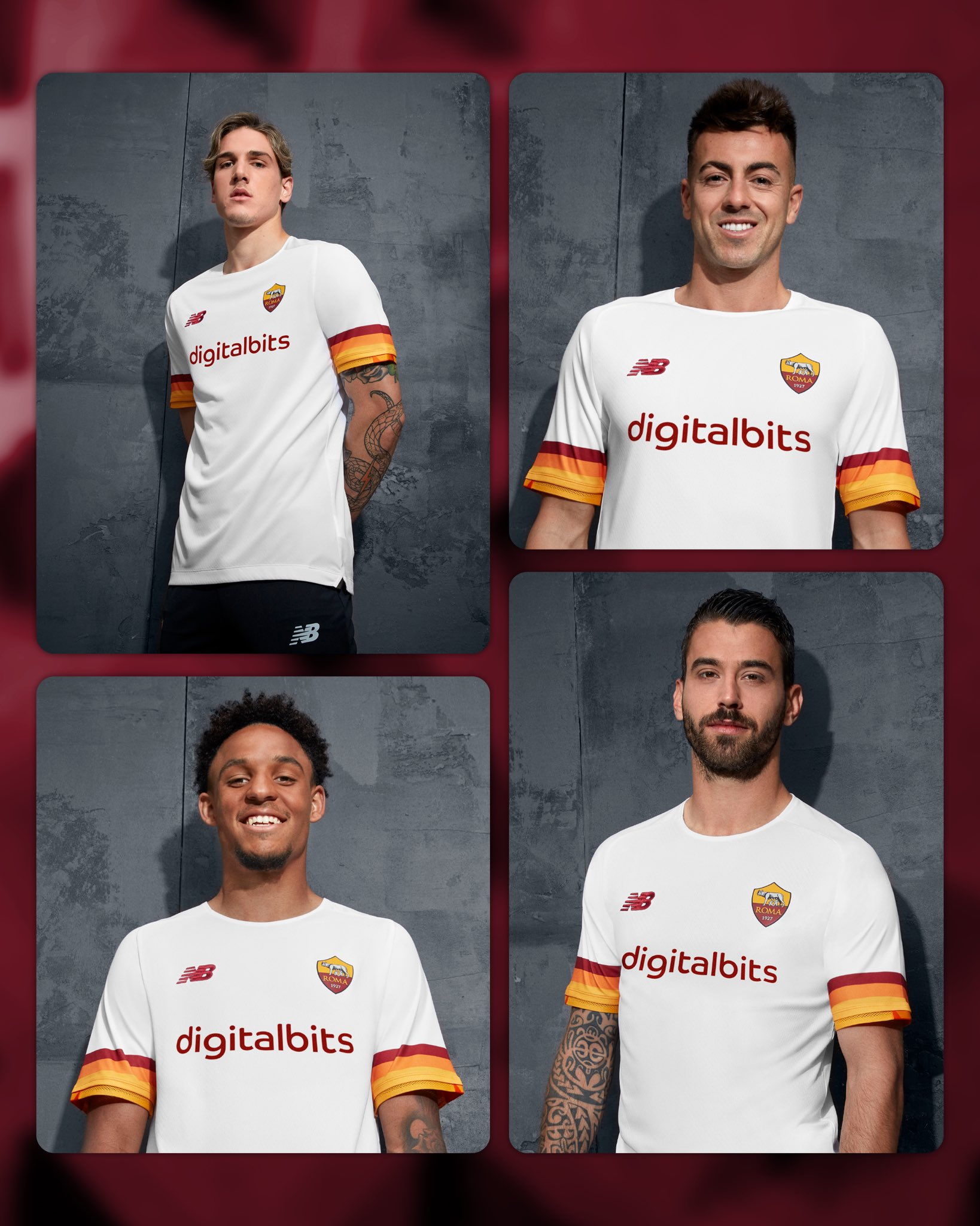 As Roma, svelata la divisa "Away" 2021/22: maglia bianca con inserti ...