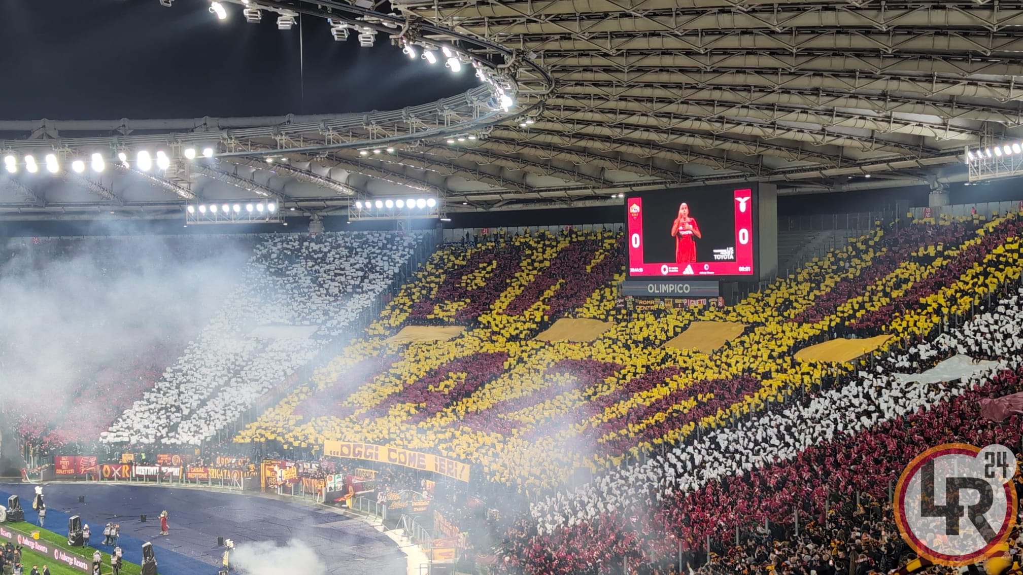 Roma-Lazio, la coreografia della Curva Sud: "Anti Lazio... oggi come ...